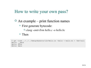 Introduction to llvm | PPT