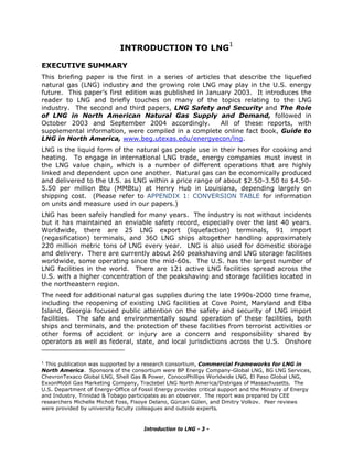 INTRODUCTION TO LNG Update 2012 by Energy Economics | PDF