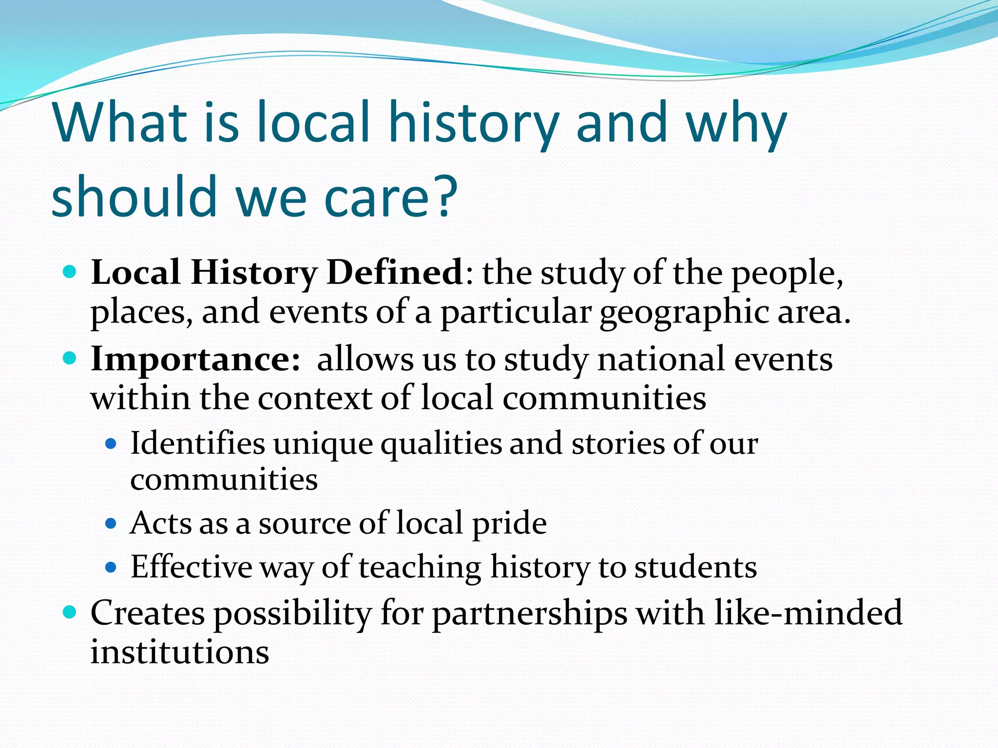 Introduction to local history research | PPTX