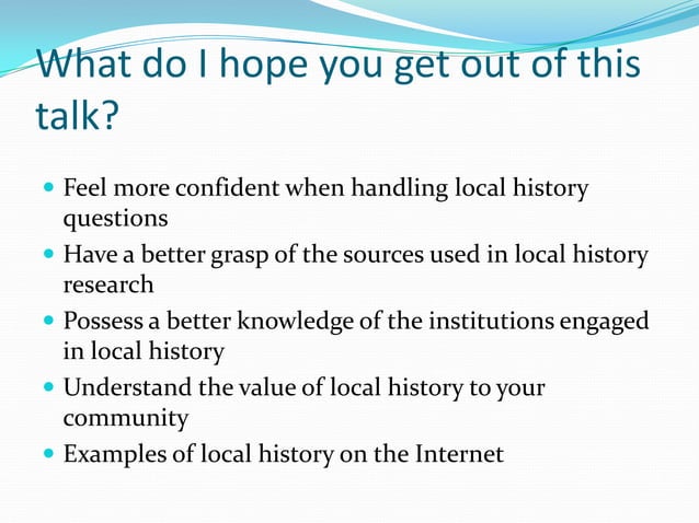Introduction to local history research | PPTX