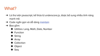 Introduction to lodash | PPTX