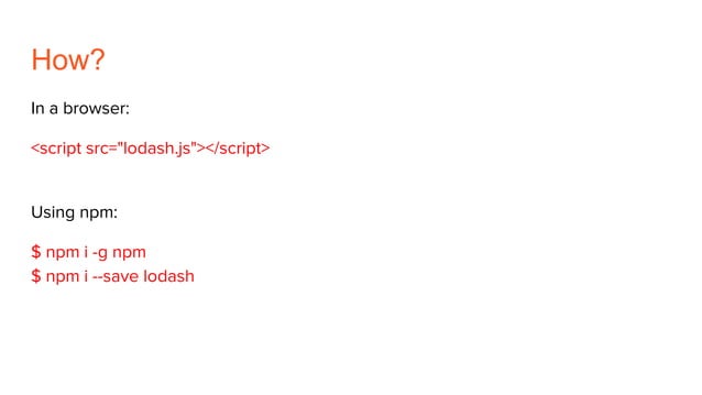 Introduction to lodash | PPTX