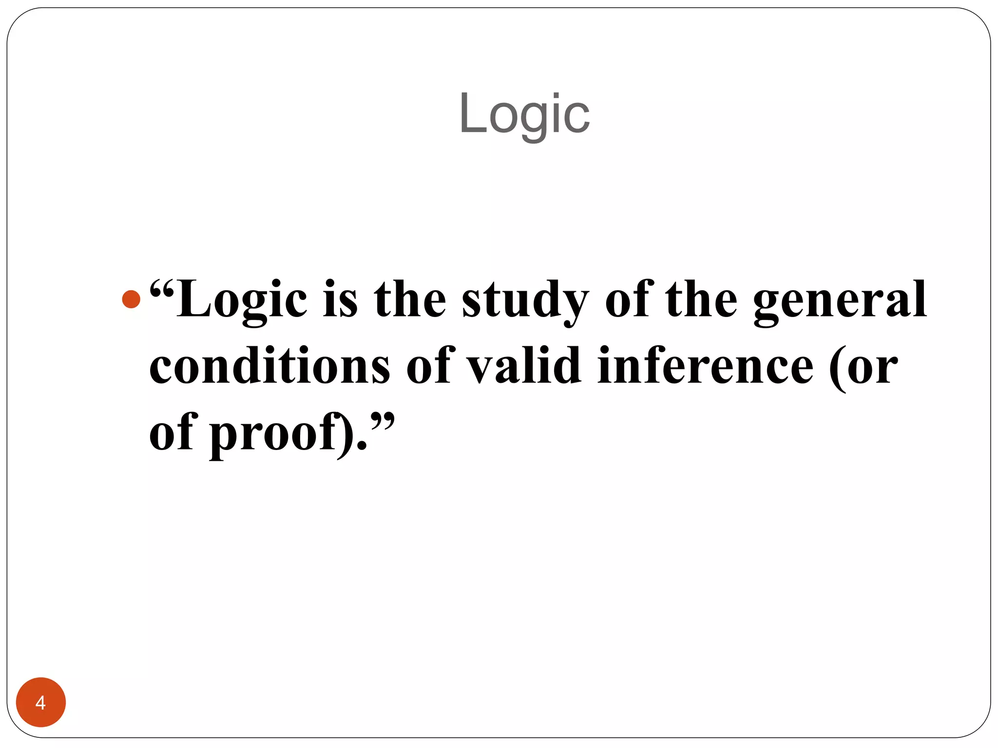 Introduction To Logic Inference Proposition Ppt