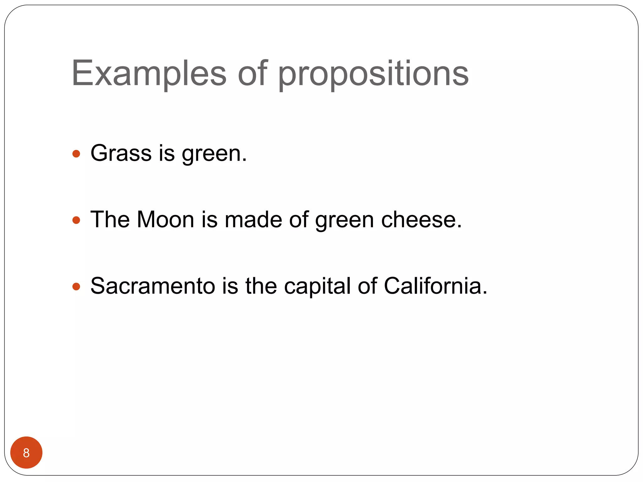 Introduction to logic, inference, proposition | PPTX