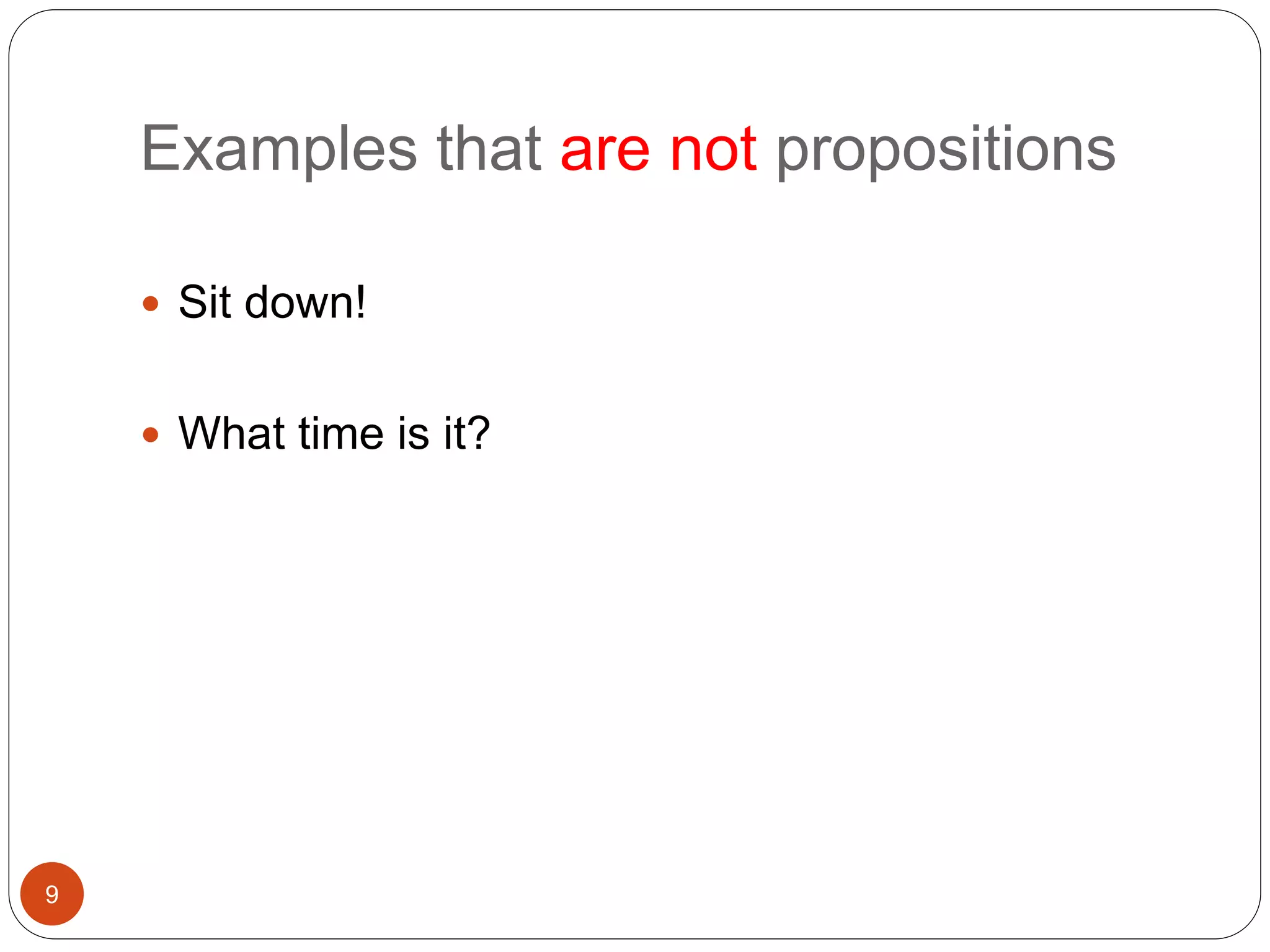 Introduction To Logic Inference Proposition Ppt