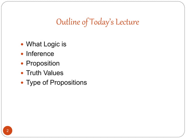 Introduction to logic, inference, proposition | PPT