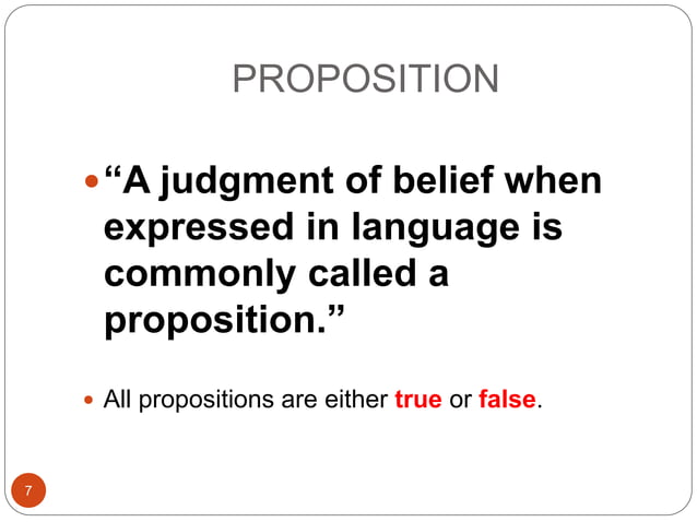 Introduction to logic, inference, proposition | PPT