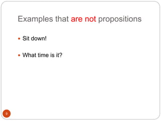 Introduction to logic, inference, proposition | PPT