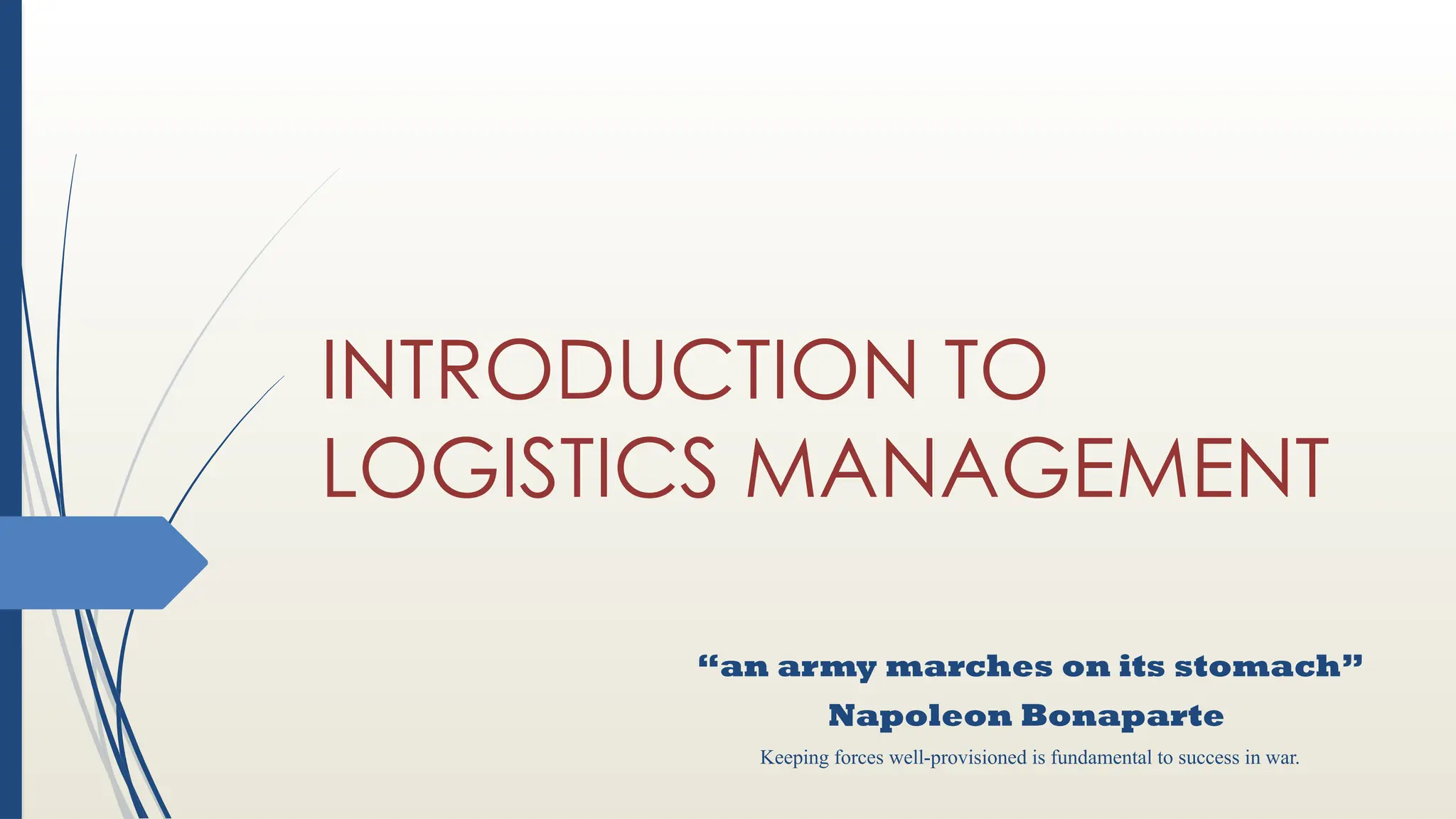 introduction to logistics , its role and scope | PPTX