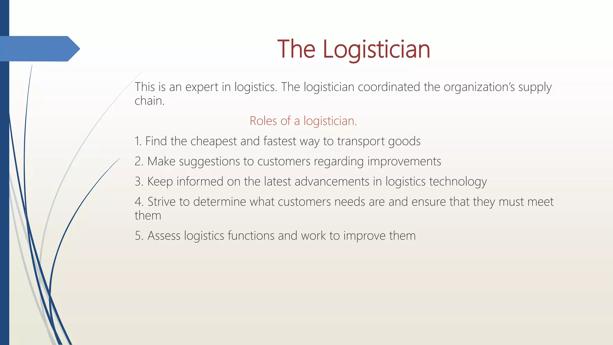 Introduction to Logistics Management | PPTX