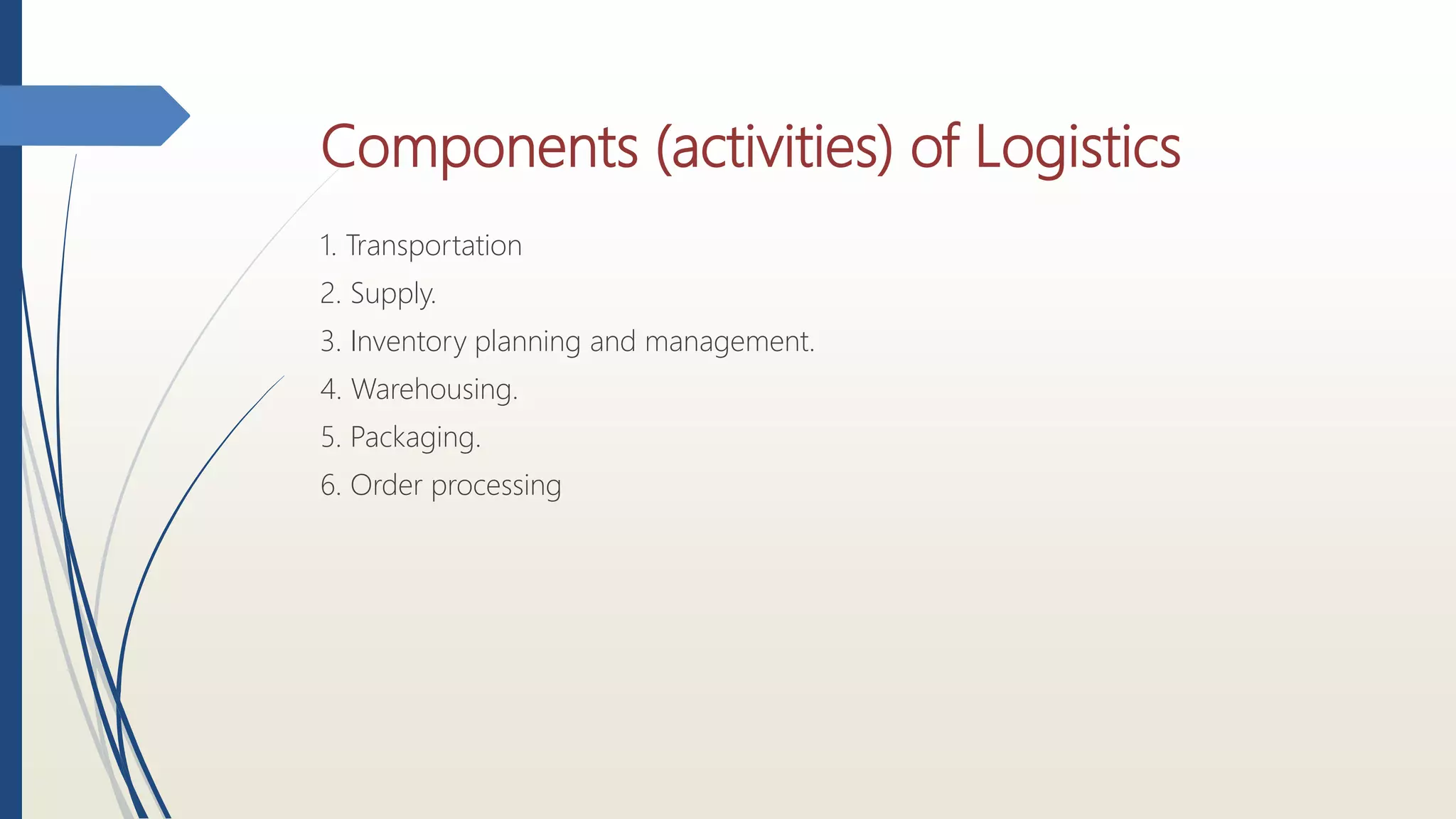 Introduction to Logistics Management | PPTX
