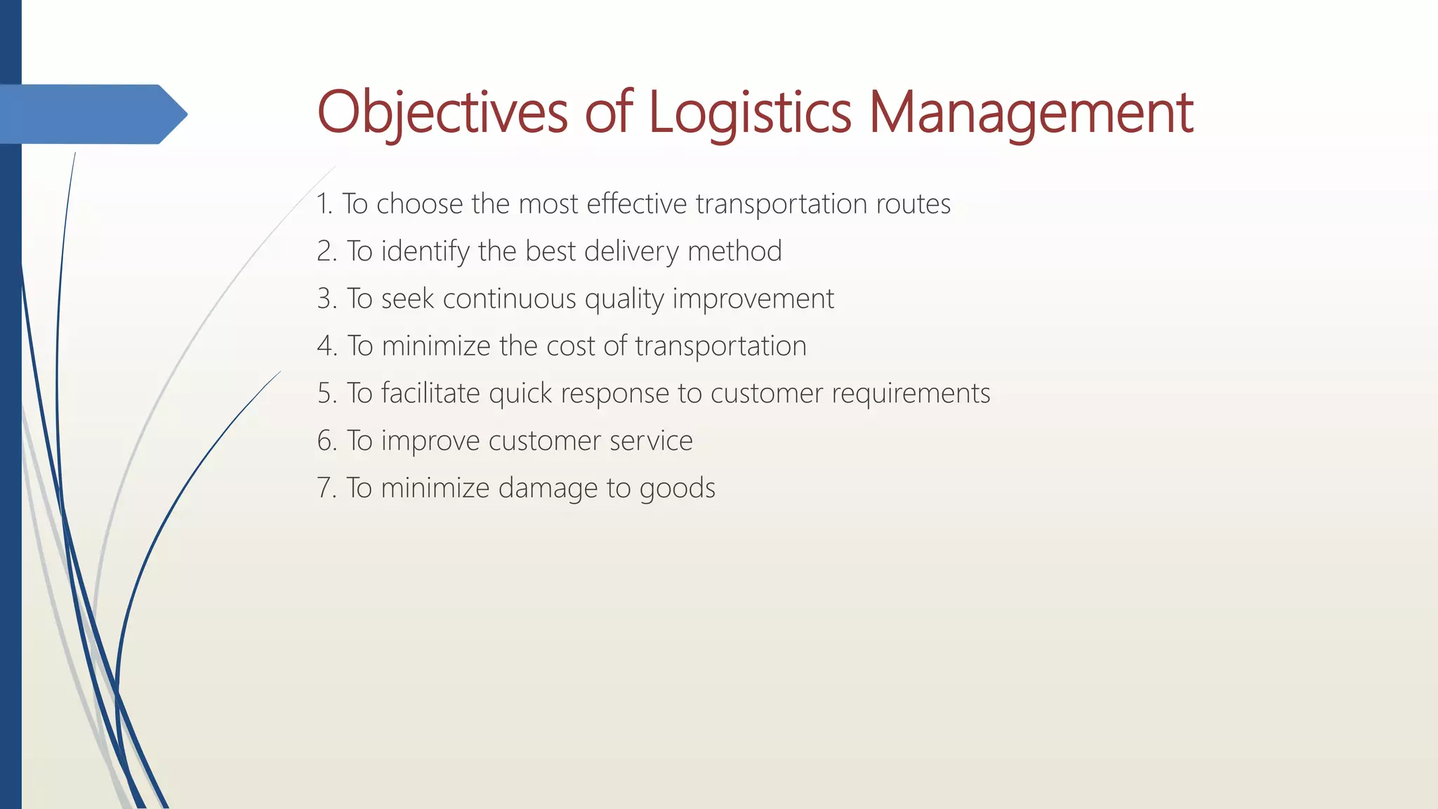 Introduction to Logistics Management | PPTX