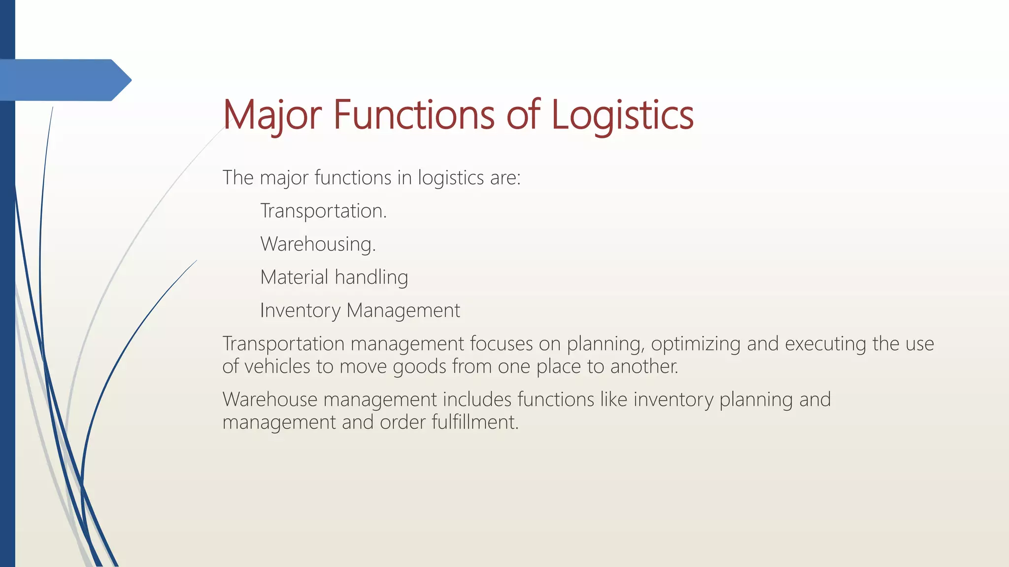 Introduction to Logistics Management | PPTX