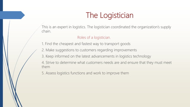 Introduction to Logistics Management | PPTX