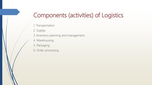 Introduction to Logistics Management | PPTX