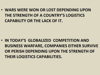 Introduction to logistics management | PPT