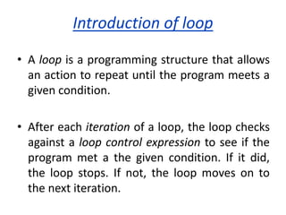 Introduction to loops cpu | PPT