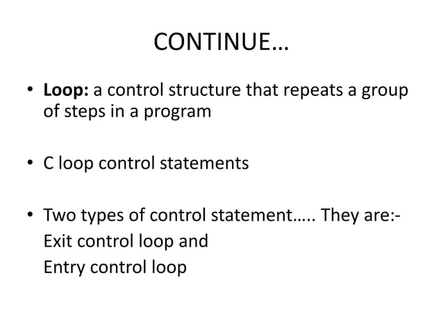 Introduction to loops cpu | PPT