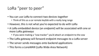 Introduction to LoRa for developers | PPTX