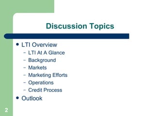 Introduction To LTI | PPT