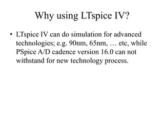 Introduction to LTspice iv | PPTX