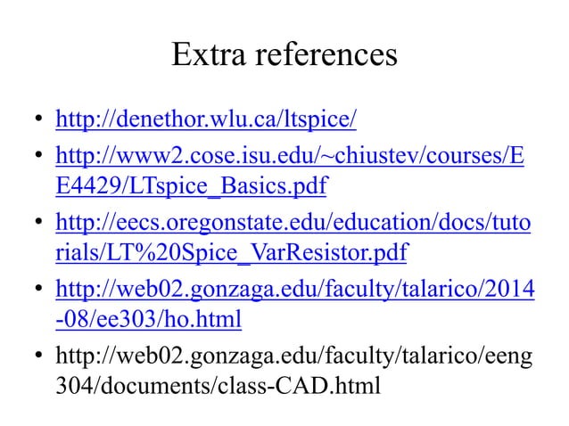 Introduction to LTspice iv | PPTX