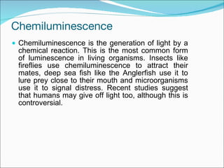 Introduction To Luminescence | PPT