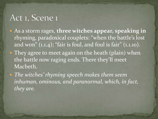 Introduction to Macbeth - William Shakespeare | PPTX