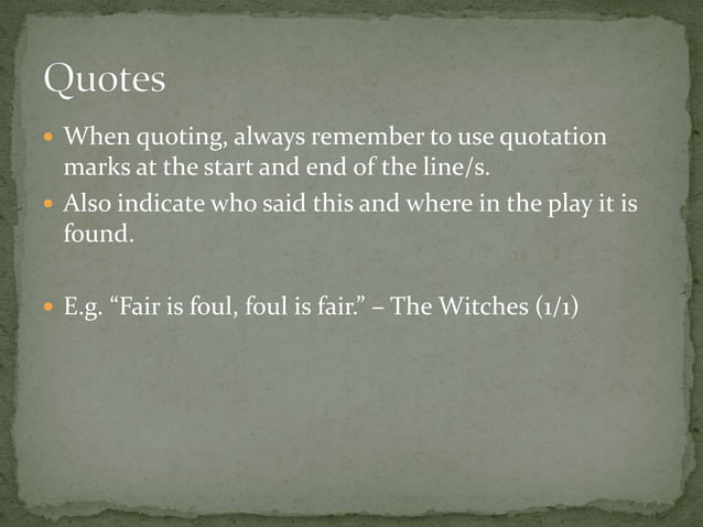 Introduction to Macbeth - William Shakespeare | PPTX