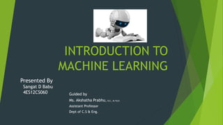 Introduction to machine learning | PPT