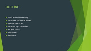 Introduction to machine learning | PPT