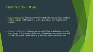Introduction to machine learning | PPT