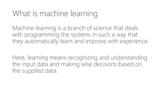 Introduction to Machine Learning | PPT