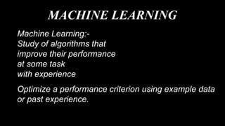 Introduction toMachineLearning | PPTX