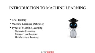 Introduction to machine learning | PPTX