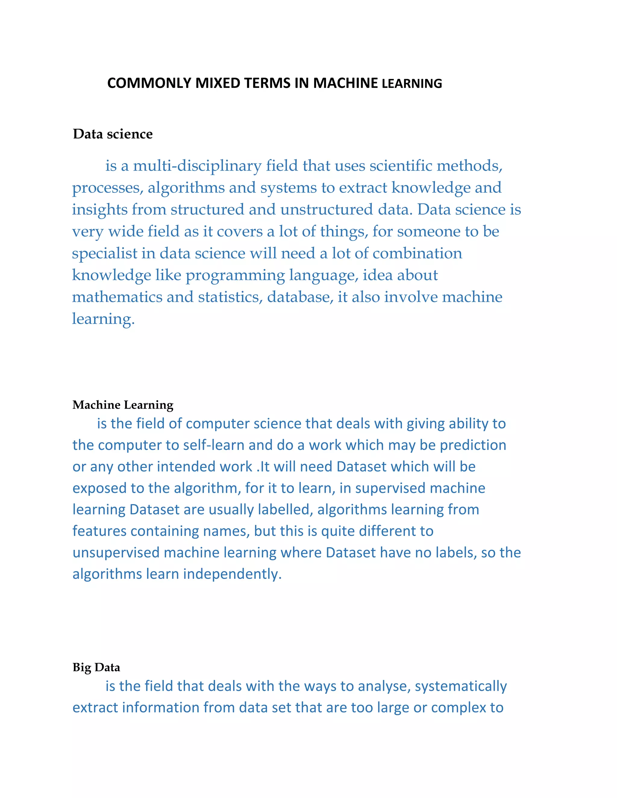 Introduction to machine learning | PDF