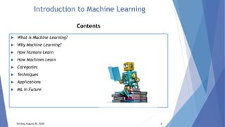 Introduction to machine learning | PPTX