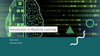 Introduction to machine learning | PPT