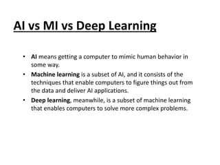 Introduction to machine learning | PPTX