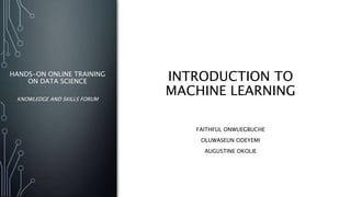 Introduction to Machine Learning | PPT