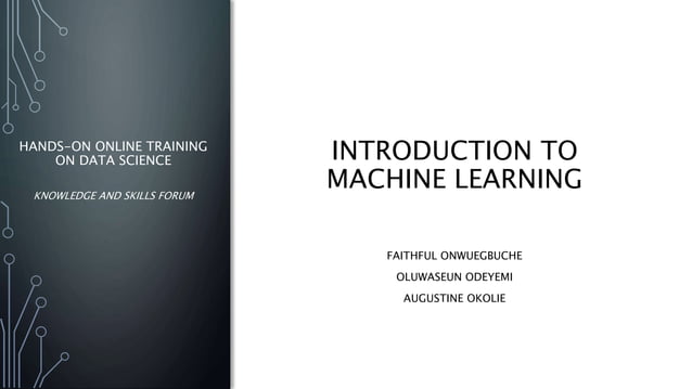 Introduction to Machine Learning | PPTX | Technology Industry | Industries