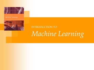 Introduction to Machine Learning and different types of Learning | PPT