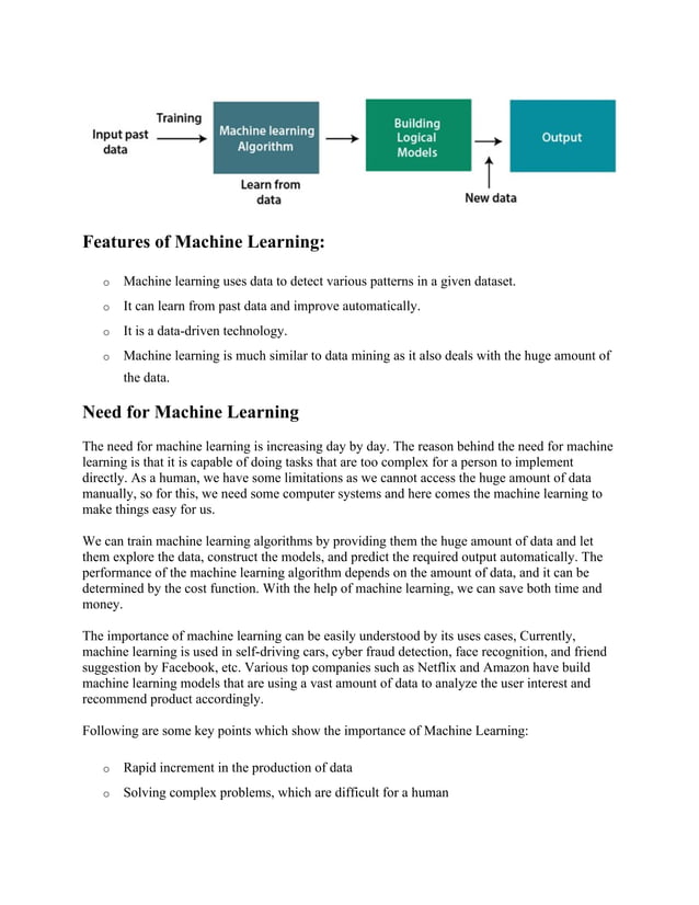 Introduction to Machine Learning for btech 7th sem | PDF