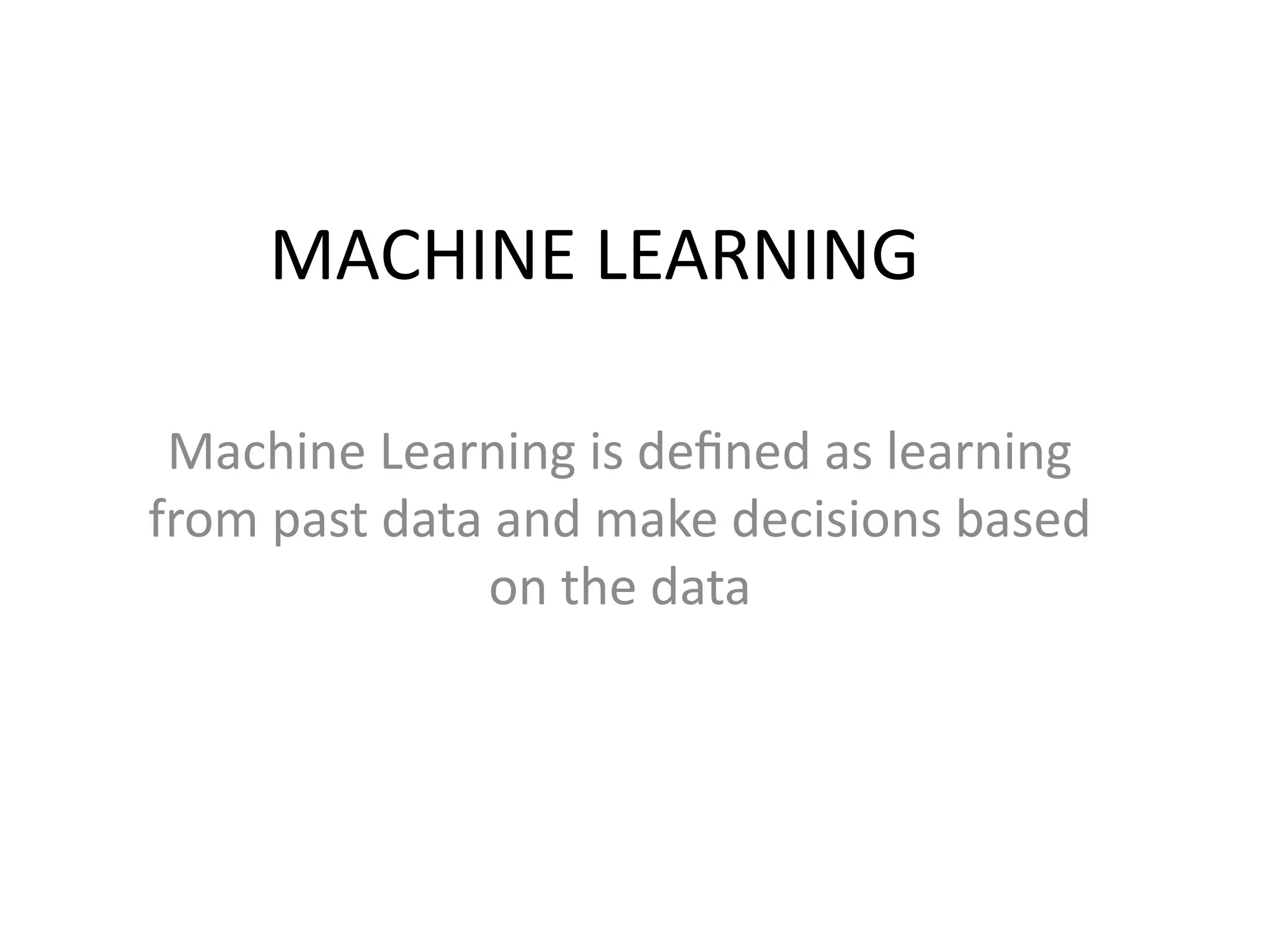 INTRODUCTION TO MACHINE LEARNING ALGORITHMpptx | PPTX