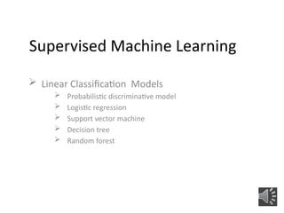 INTRODUCTION TO MACHINE LEARNING ALGORITHMpptx | PPTX