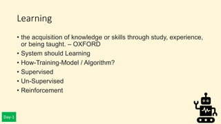 Introduction to machine learning day 1 | PDF | Artificial Intelligence ...