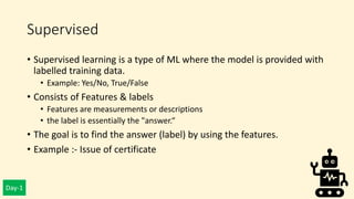 Introduction to machine learning day 1 | PDF | Artificial Intelligence ...