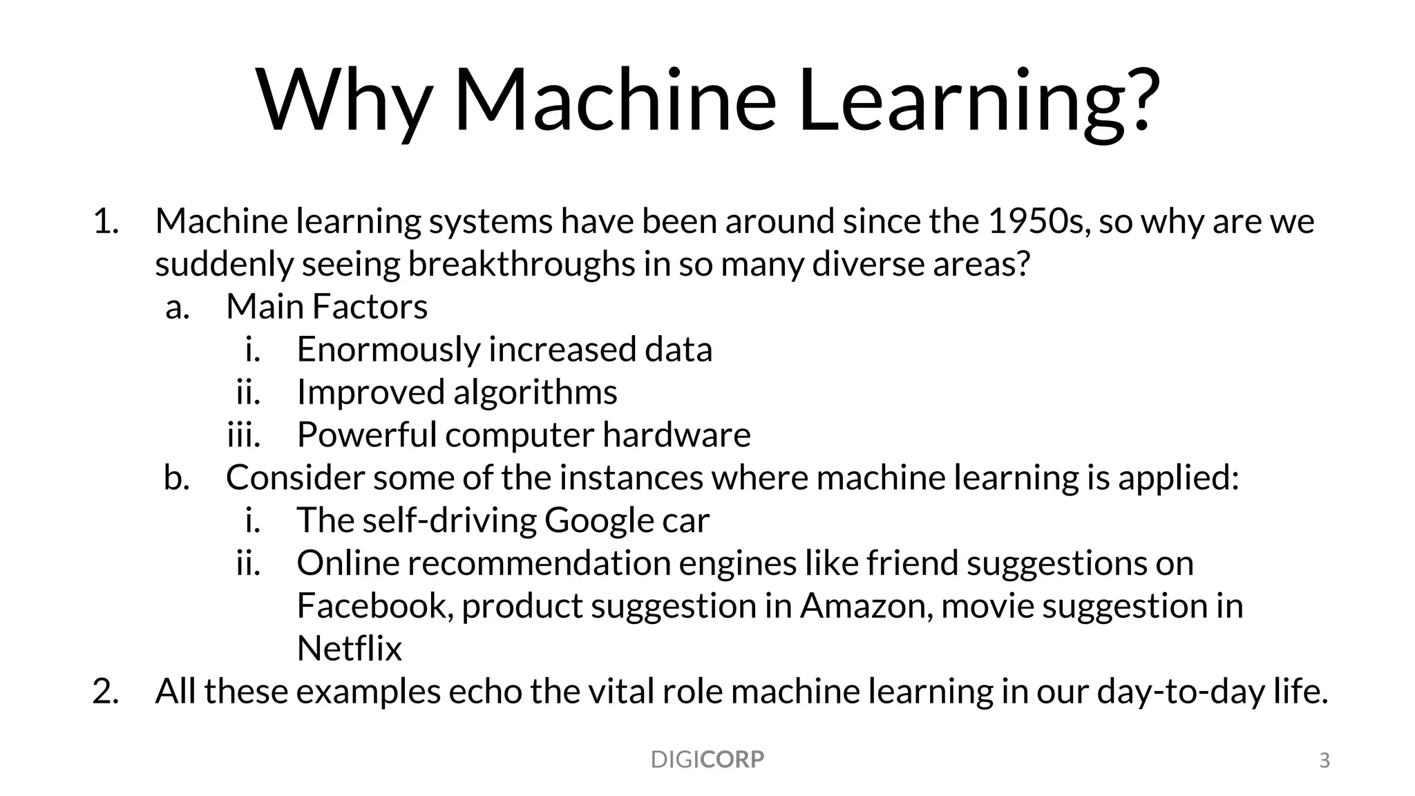 Introduction to Machine Learning | PPT