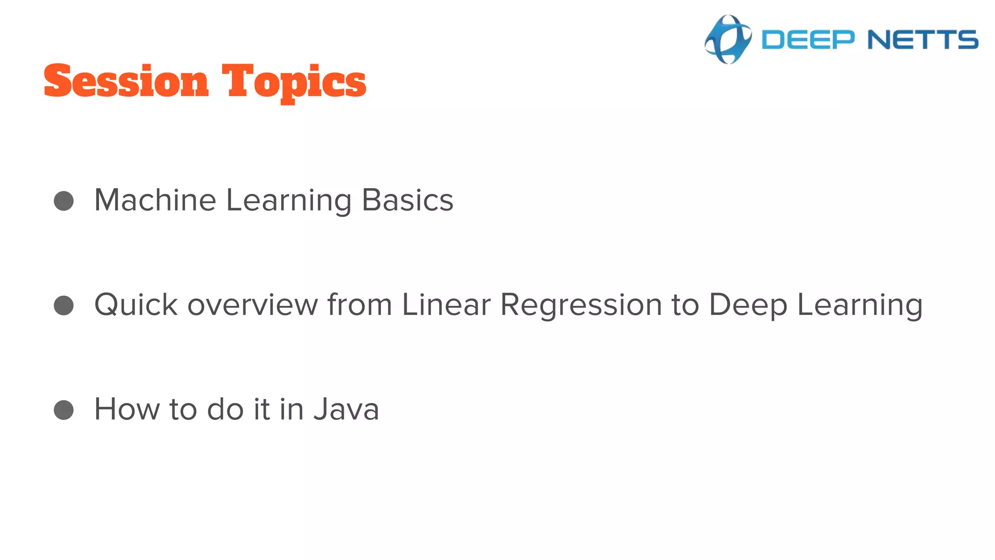 Introduction to Machine Learning for Java Developers | PPT