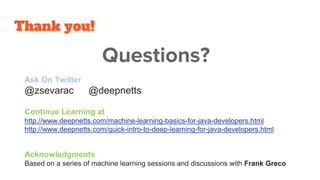 Introduction to Machine Learning for Java Developers | PPT